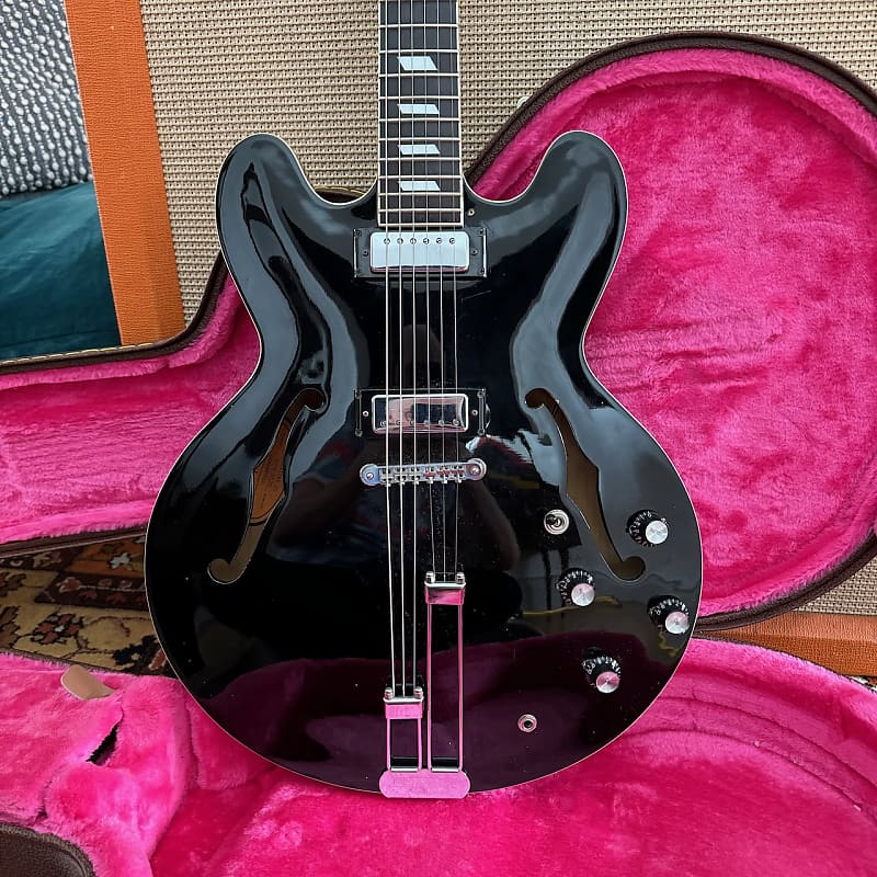 Vintage 1999 Epiphone Riviera Ebony Black | Reverb Deutschland