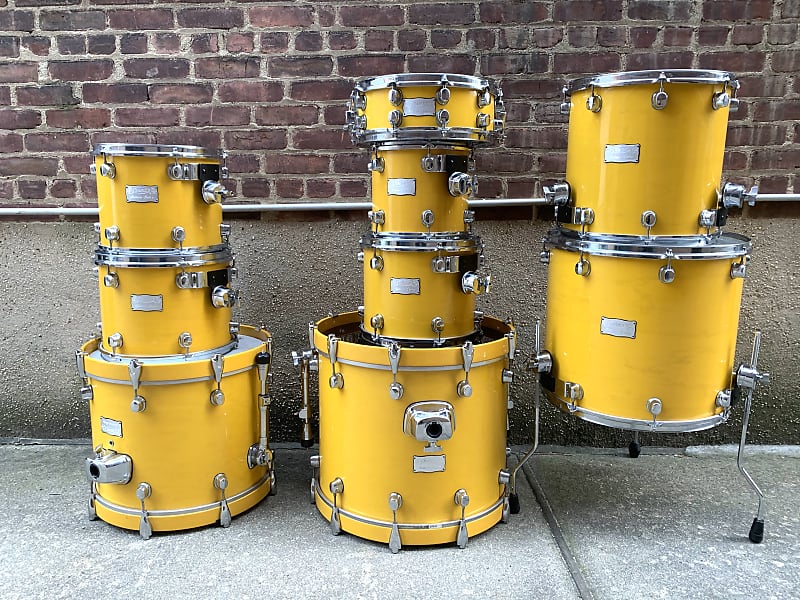Mapex Custom Walnut Kit (Deep Forest) 2006 Yellow stained | Reverb