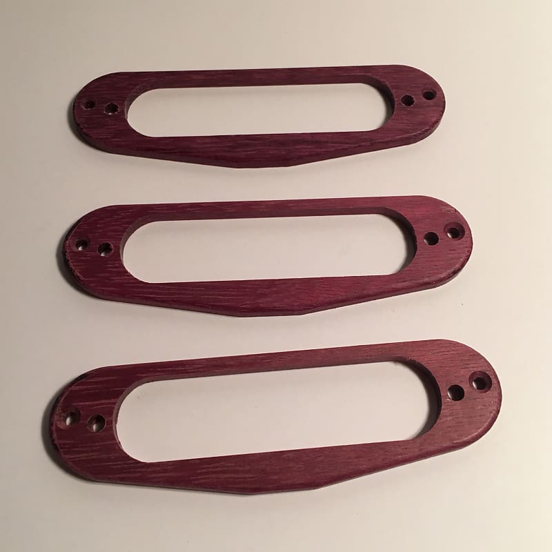 Guilford Purpleheart Set of 3 Single Coil Pickup Rings | Reverb