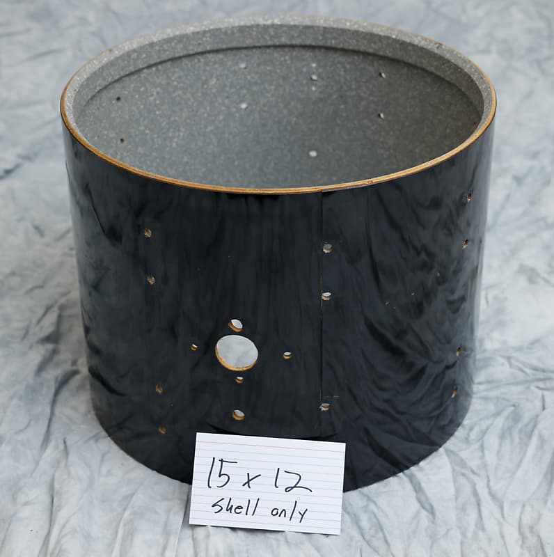 Rogers 15x12 tom, SHELL ONLY - 60s - Black | Reverb