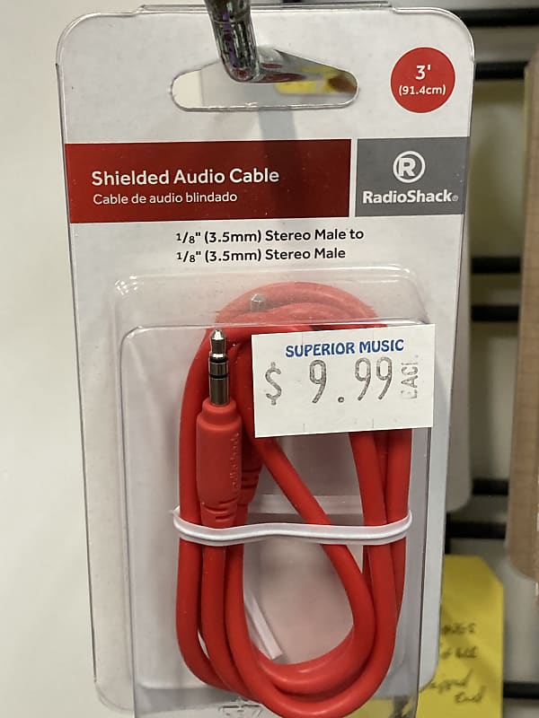 Radio Shack 3FT shielded audio cable 2022 - Red | Reverb
