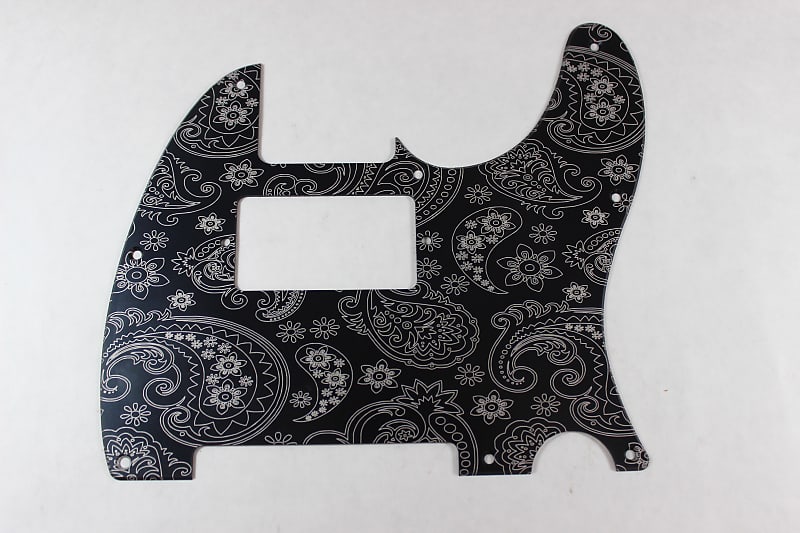 Black Anodized Paisley Aluminum Humbucking Tele Pickguard | Reverb