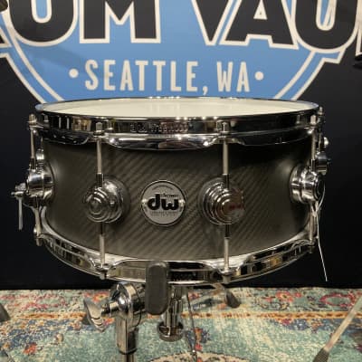 Spaun 14x4" Carbon Fiber Snare Drum - Black Hardware | Reverb