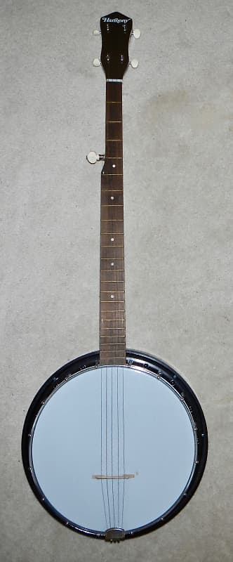 Harmony 5 String Banjo mahogany/chrome with case | Reverb