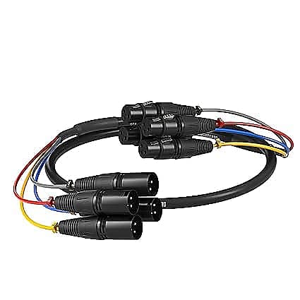 3 Ft XLR Snake Cable, Color-Coded Patch Cable Wire, 4-Channel | Reverb
