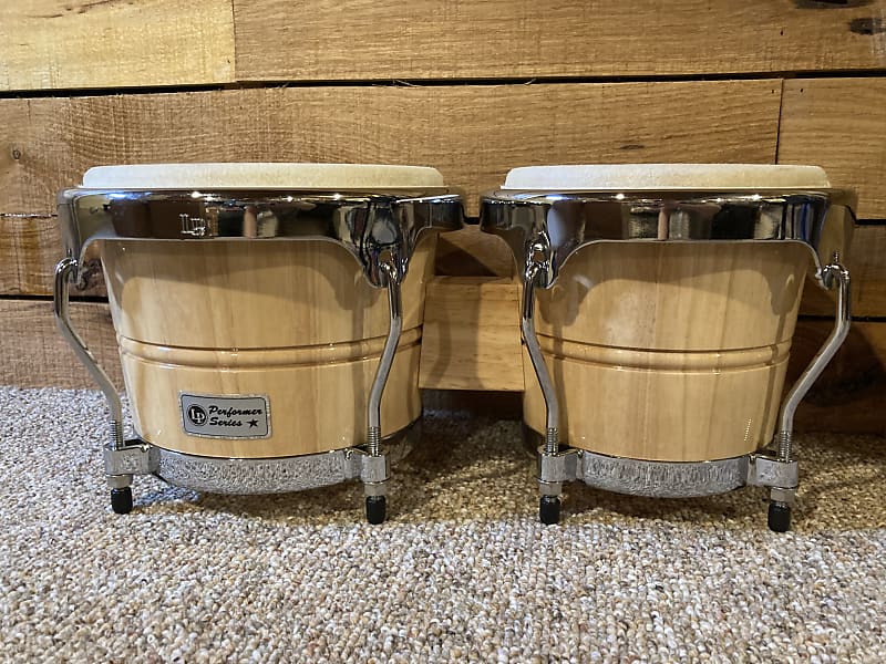 LP Latin Percussion Performer Series Bongos Natural | Reverb