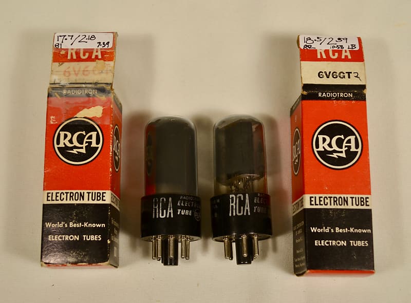 NIB Pair RCA 6V6GT Blackplate Maxi-Matched for Plate Current | Reverb