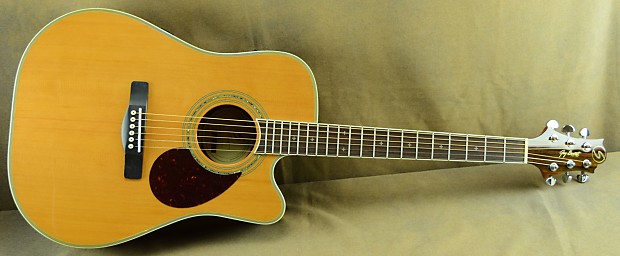 Samick D7CE Acoustic/Electric Guitar Solid Cedar Top Rosewood | Reverb