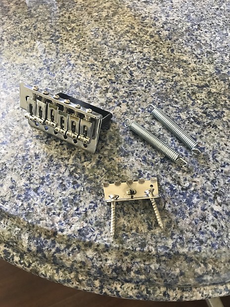 Strat style Bridge 2012 Chrome pot metal | Reverb