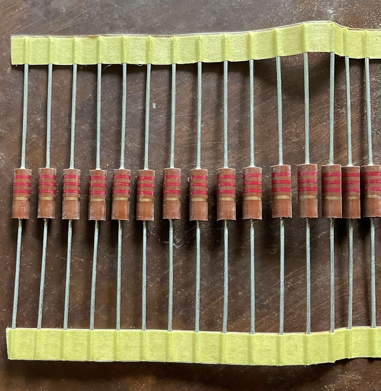 2.2K 1/2W, 5%, Carbon Comp Resistors, Multicomp, 50 pcs | Reverb