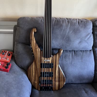 David King Custom shop masterbuilt 5 string fretless bass | Reverb