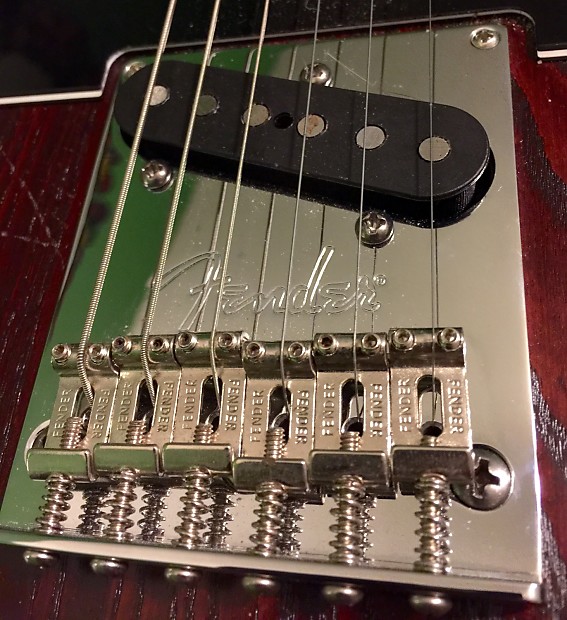 Fender American Bent Steel Saddles & Stamped Brass Plate | Reverb