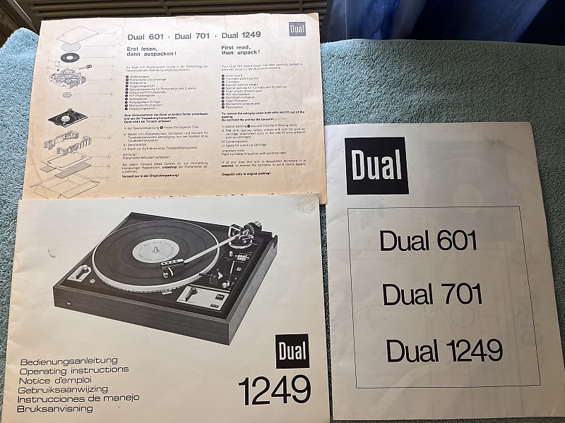 Original Dual 1249 Owner's Manual- With Mounting Instructions | Reverb