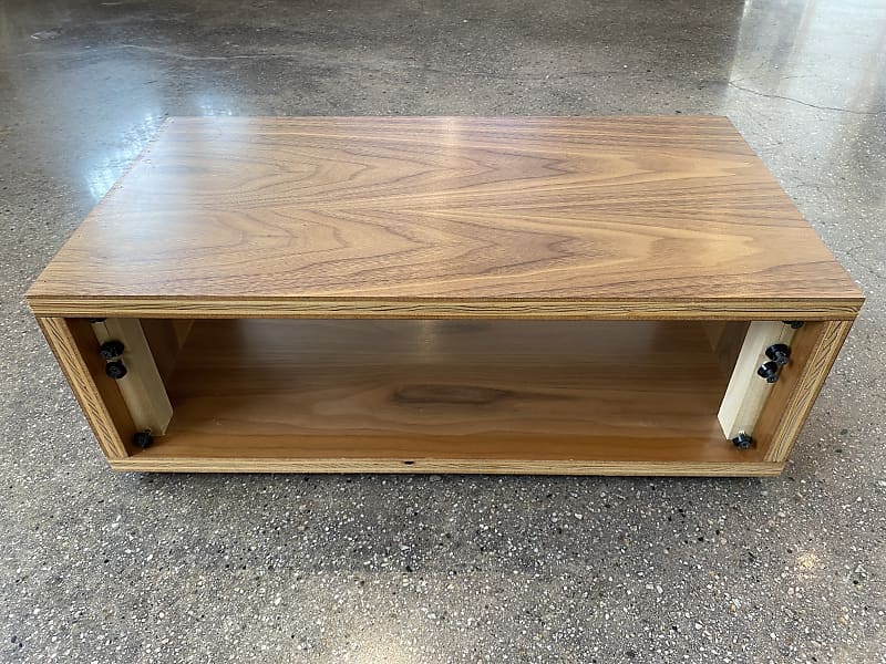 Custom Hand Built 3U Space Wood Studio Rack - Walnut Veneered | Reverb