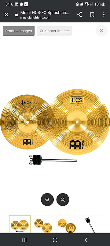 Meinl HCS-FX Splash and China Cymbal Effect Stack with FREE | Reverb