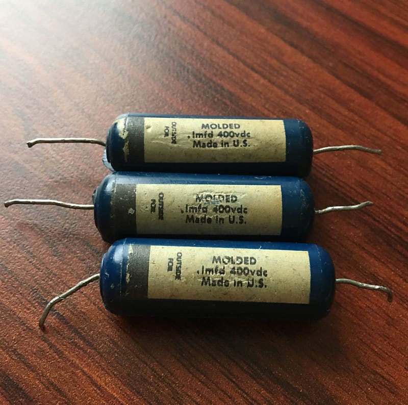 Ajax .1 400V X3 + .047 600V X1 - Molded Blue capacitors for | Reverb
