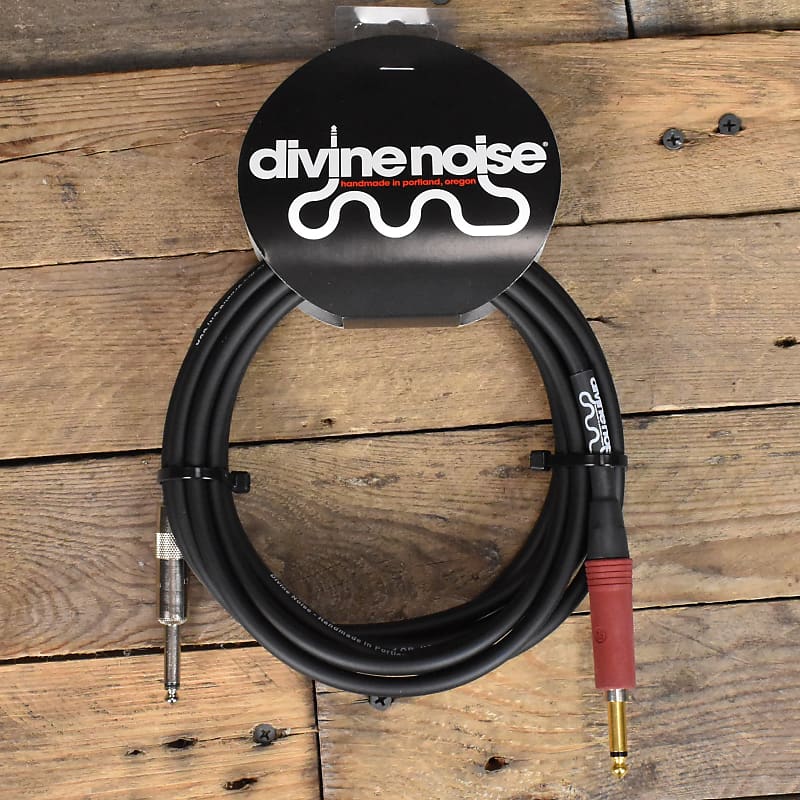Divine Noise Straight-Silent 15ft Instrument Cable - Black | Reverb