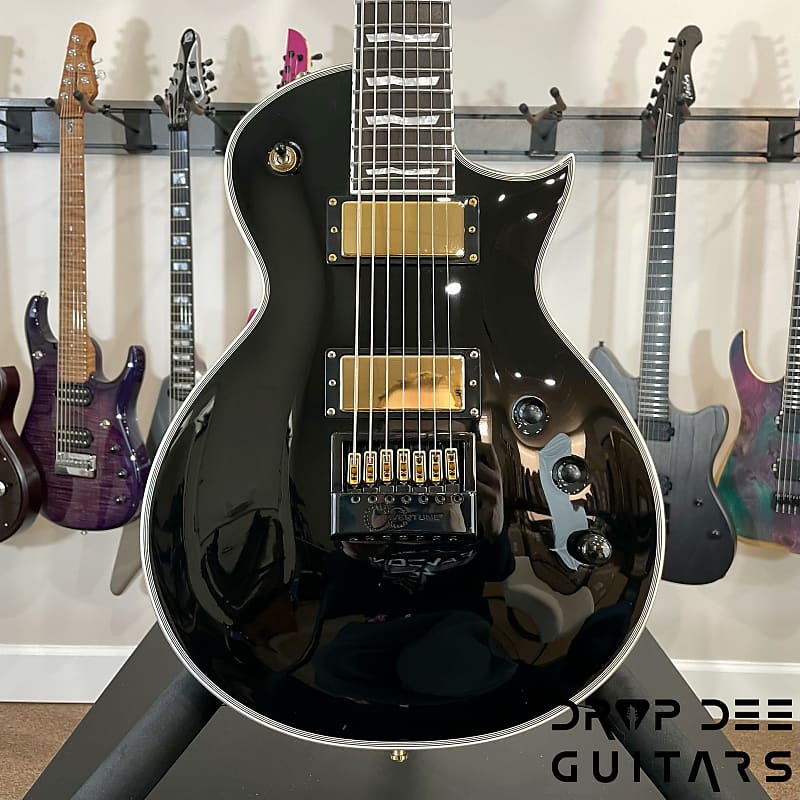 ESP LTD EC-1007 Baritone Evertune Electric Guitar-Black | Reverb