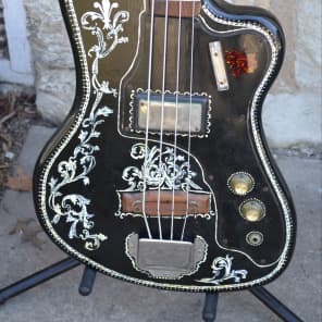 Vintage 1966 Supro Taurus Bass Guitar & OHSC Very Unique | Reverb