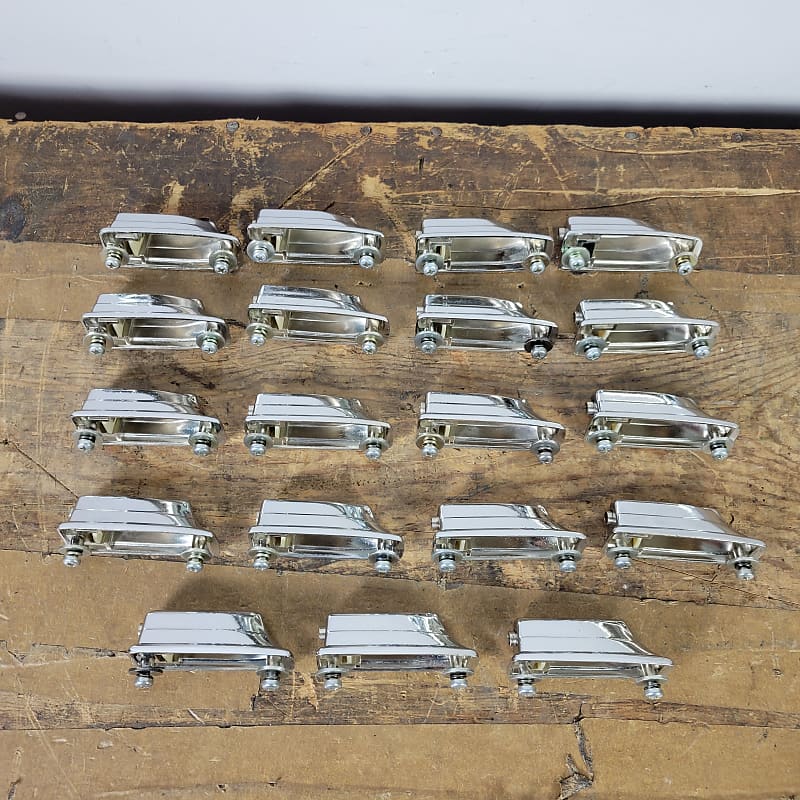 Tama Superstar Bass Drum Lug Casings MIJ - Set of 19 - Chrome | Reverb