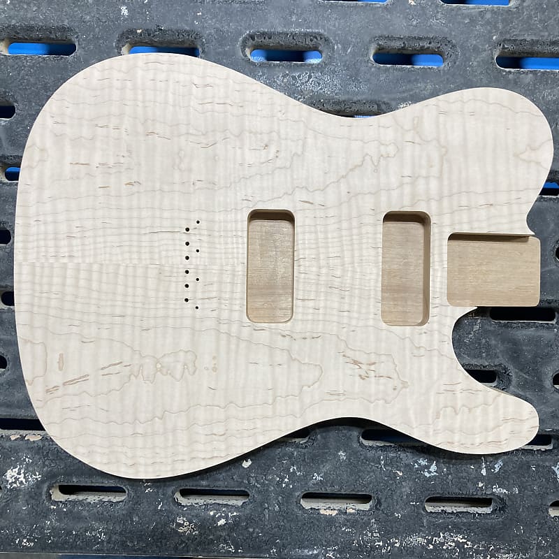 Psykobilly Curly Maple Tele Body 2 P90 | Reverb