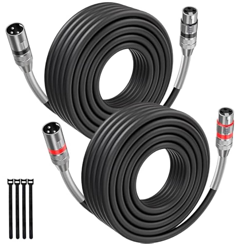 Xlr Cables 50Ft/16M 2 Packs, Premium Heavy Duty Balanced | Reverb
