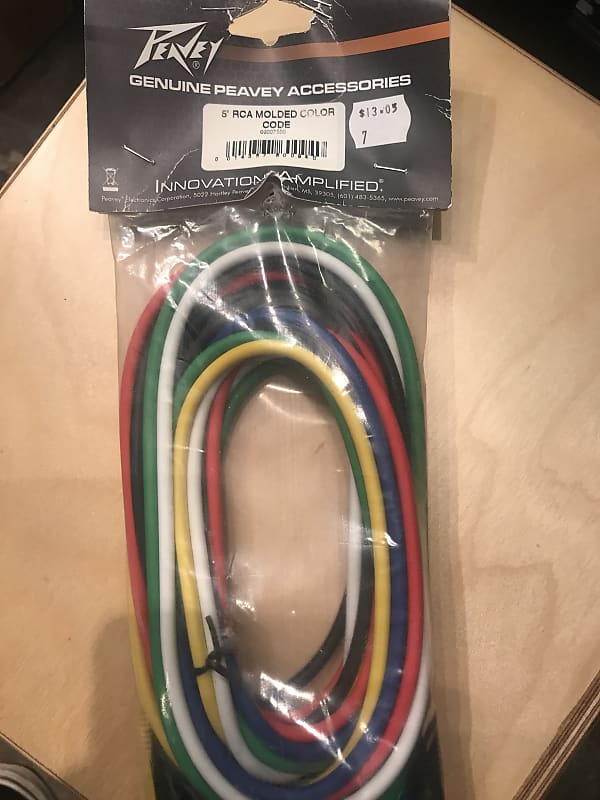 Peavey 5’ rca color code 6 pk | Reverb