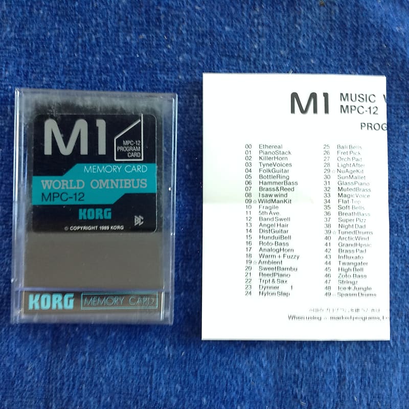 Korg M1 MPC-12 World Omnibus Sound Card • with Documentation | Reverb