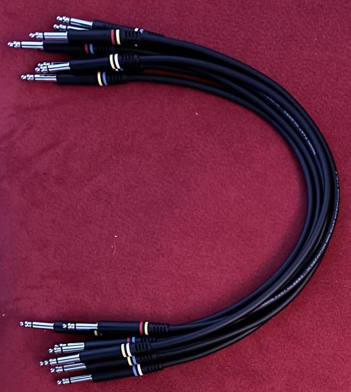 (8) Mogami PJM 1800 Bantam TT Patch Cable - 12 inch Black | Reverb