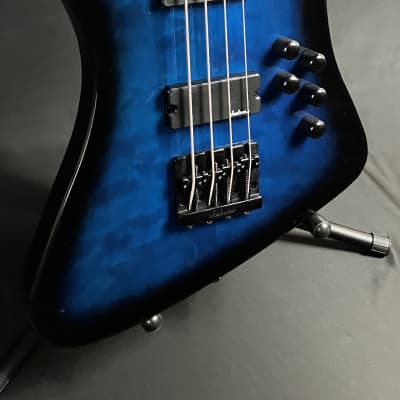 Jackson JS3Q Kelly Bird Bass 4-String Bass Guitar Transparent | Reverb