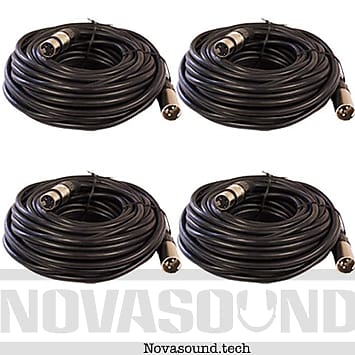 4 PC 50 FT Premium XLR Audio and 3 Pin DMX Cables - Nova | Reverb UK