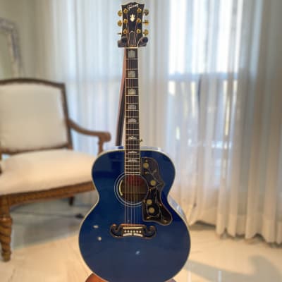 Gibson SJ-200 Custom Limited Edition (1 of 12) in Viper Blue | Reverb