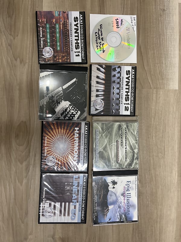 8 Akai S1000 CD ROM sample disk lot plus bonus disk | Reverb