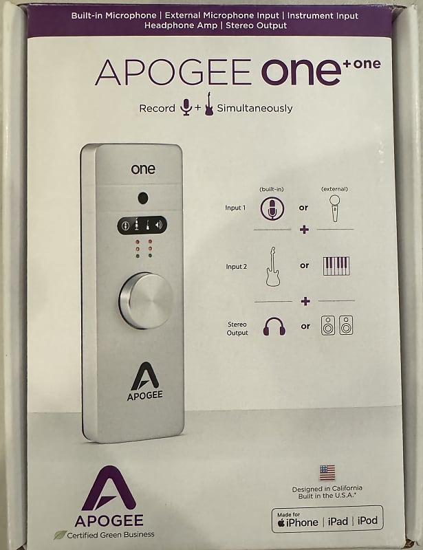 Apogee ONE + ONE - Silver | Reverb