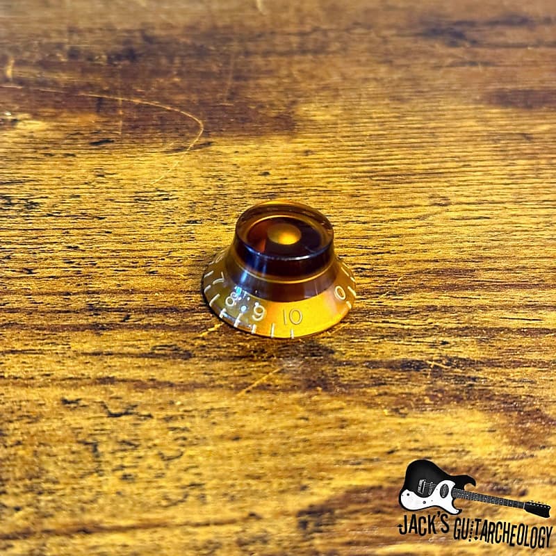 Gibson Custom Shop Top Hat Knob- Single (2020s - Amber) | Reverb