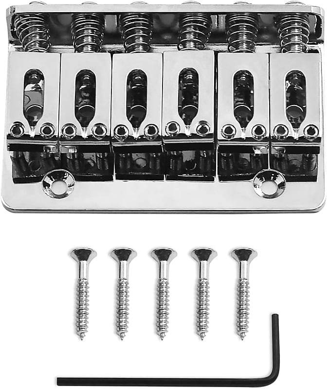 65MM Metal Fixed Hardtail Saddle Bridge Top Load Guitar | Reverb