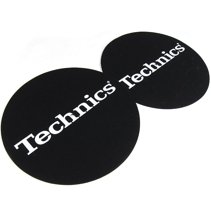 Technics: Official Classic Slipmats (Pair) - Black/White | Reverb
