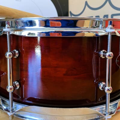 Snare Drum - J&J Custom DrumWorks Red Mahogany RestoMod Pearl | Reverb