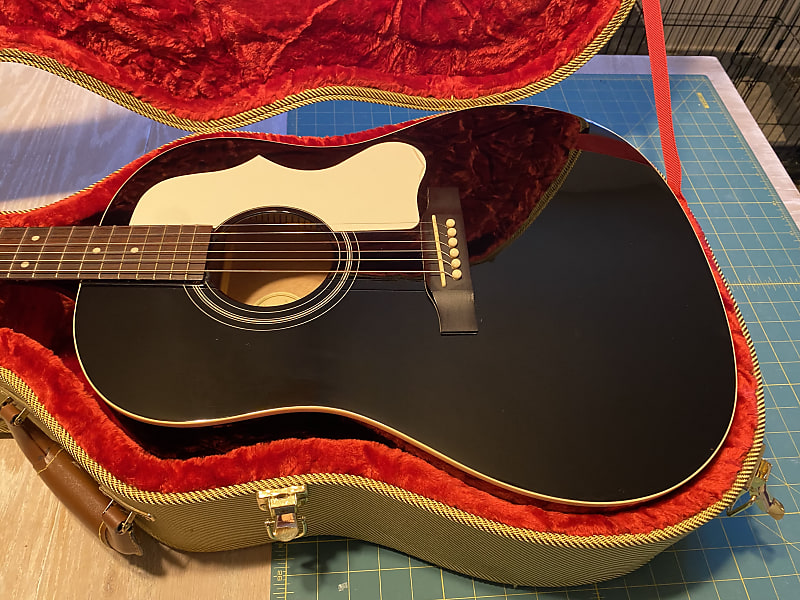 Epiphone EJ-45 2014 Black 1963 Reissue | Reverb