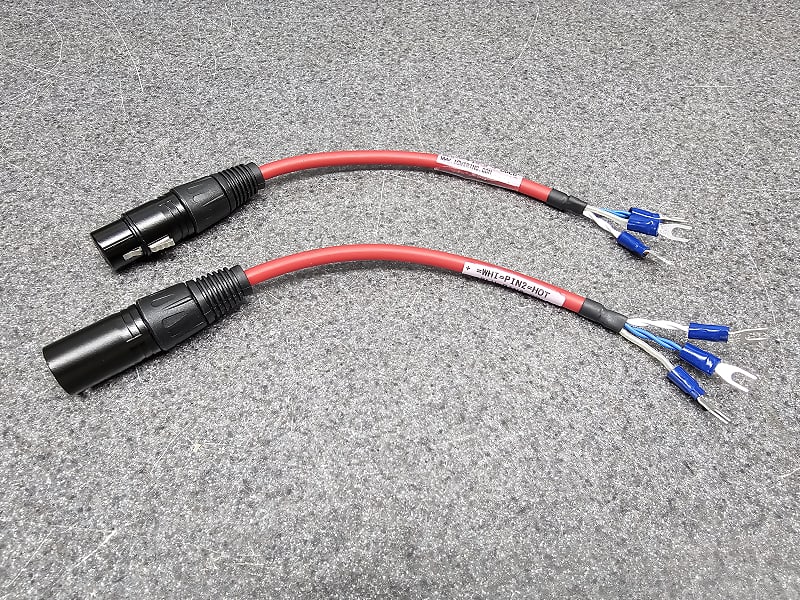 New Set of Spade Lugs to XLRs Audio Adapter Cables | Reverb