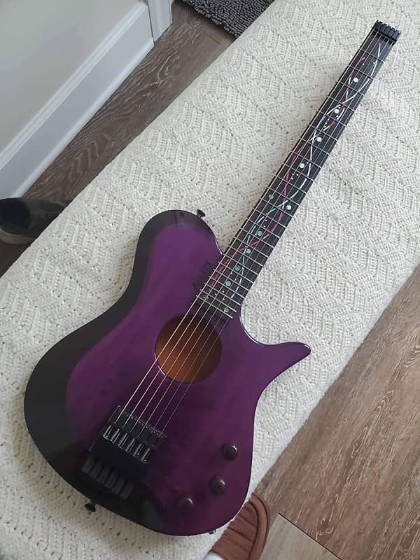 Kiesel 'Custom' Purple Zeus ZA6 Acoustic Electric headless | Reverb