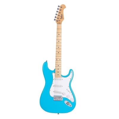 Fernandes Native Electric Guitar Blue Sparkle with generic | Reverb