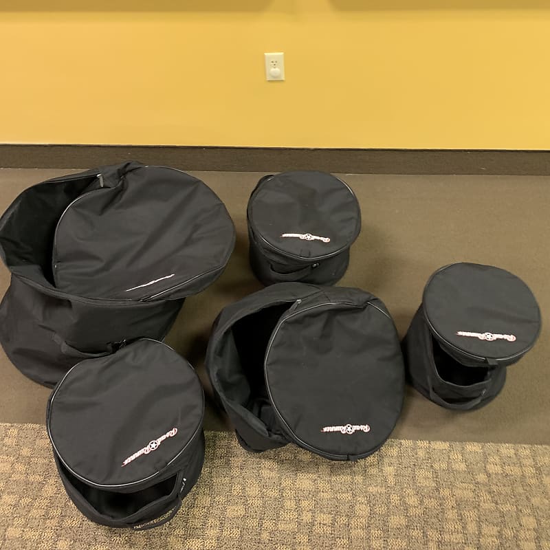 Road Runner 5-Piece Soft Drum Cases Black | Reverb