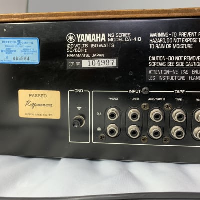 Yamaha CA-410 Integrated Amplifier (JAPAN) | Reverb