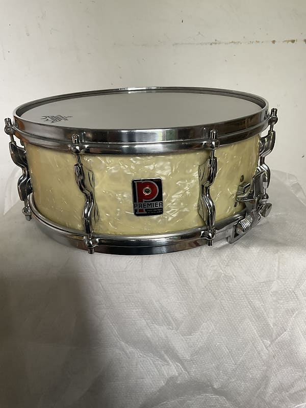 Premier Royal Ace Snare Drum 1960s - White Marine Pearl | Reverb
