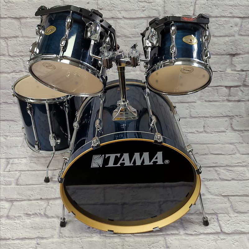 Tama Rockstar 4pc Drum Kit - 22, 14, 12, 10 Blue | Reverb
