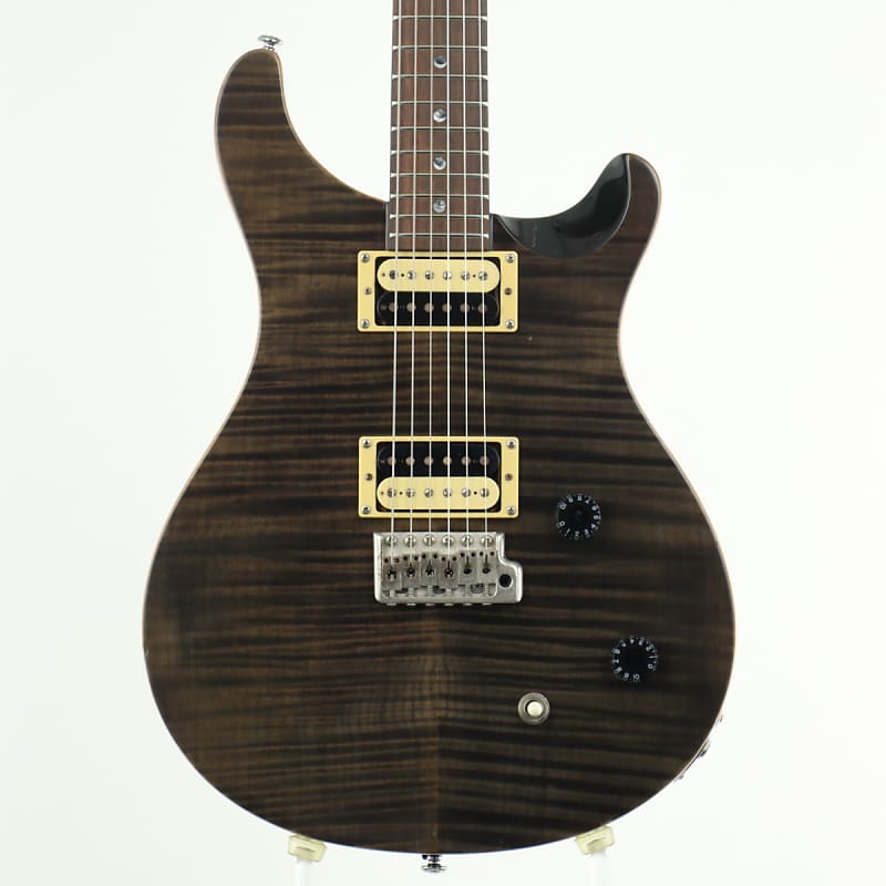 Paul Reed Smith SE Custom 22 Flat Top Moon Inlay Gray Black | Reverb