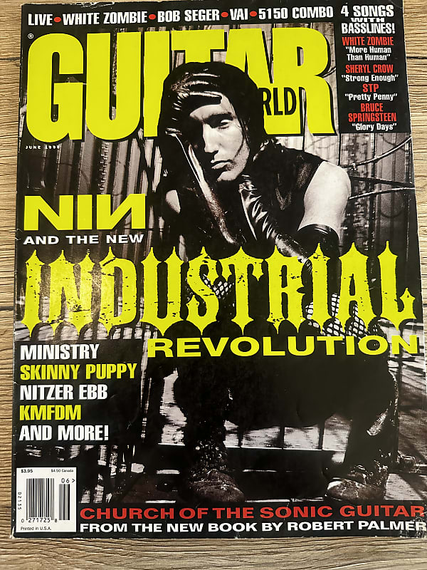 Guitar World NIN Trent Reznor Nine Inch Nails June 1995 with | Reverb