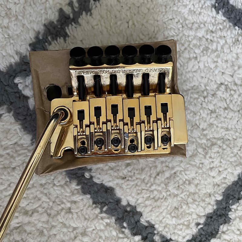 Gold Floyd Rose Licensed Tremolo Bridge GOTOH 1996t Fernandes | Reverb
