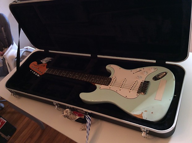 Handmade Frankenstein Reliced Parts Strat Light Blue | Reverb